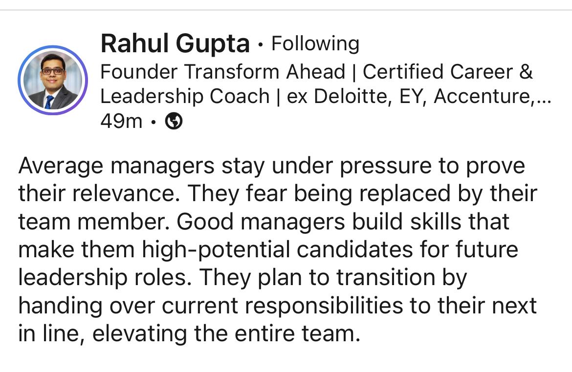 Brijesh Kumar Awasthi en LinkedIn: #leadership #management #manager Brijesh Kumar Awasthi en LinkedIn: #leadership #management #manager
