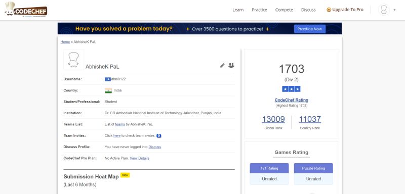 Abhishek Pal on LinkedIn: #codechef Abhishek Pal on LinkedIn: #codechef