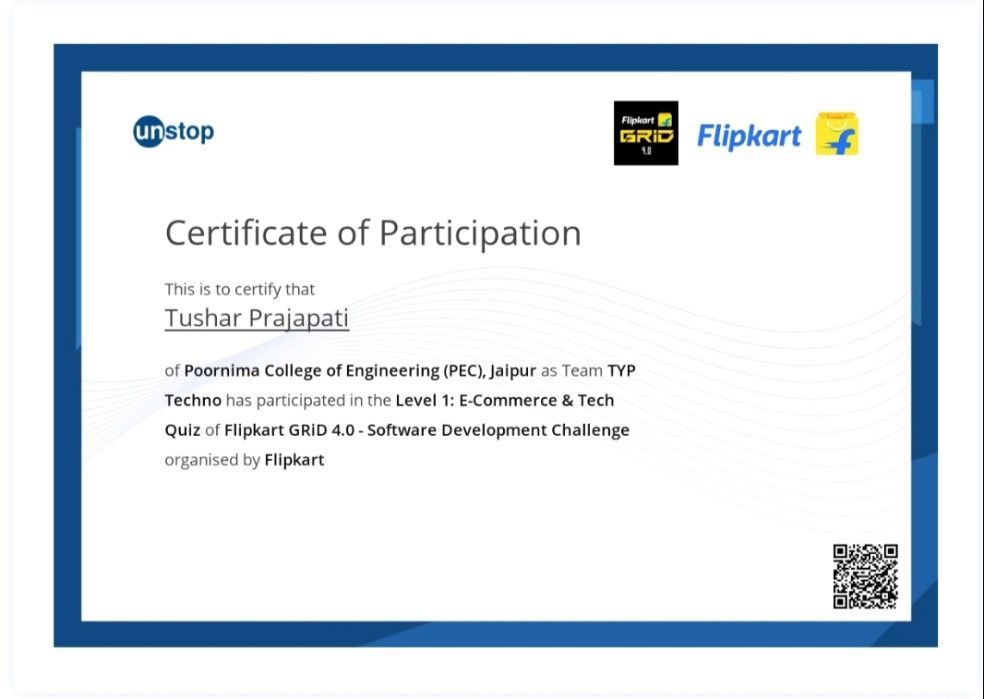 TUSHAR PRAJAPATI on LinkedIn: #flipkart #commerce TUSHAR PRAJAPATI on LinkedIn: #flipkart #commerce