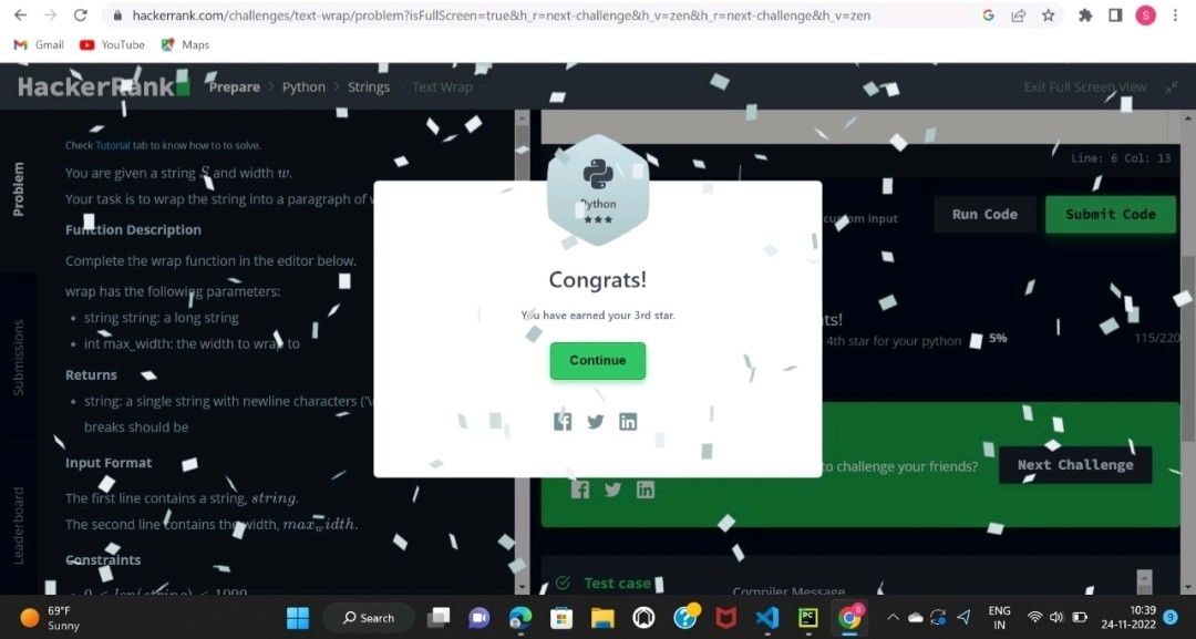Shreya Shrishty on LinkedIn: #coding #pythonprogramming #hackerank # ... Shreya Shrishty on LinkedIn: #coding #pythonprogramming #hackerank # ...