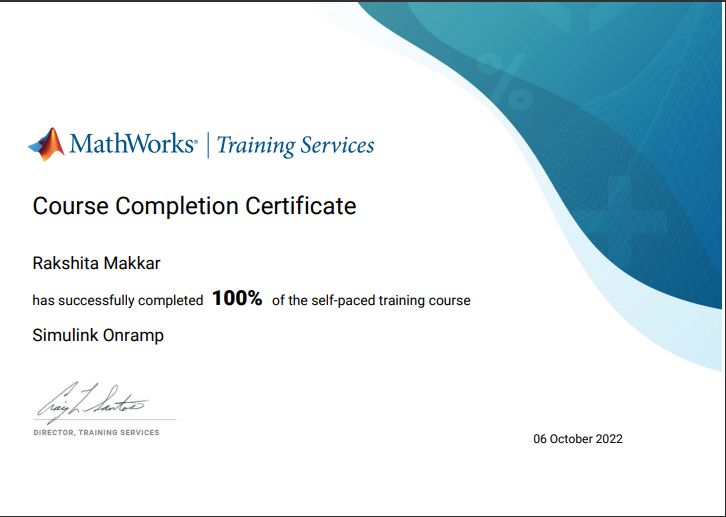 Rakshita Makkar on LinkedIn: #matlab #simulink Rakshita Makkar on LinkedIn: #matlab #simulink
