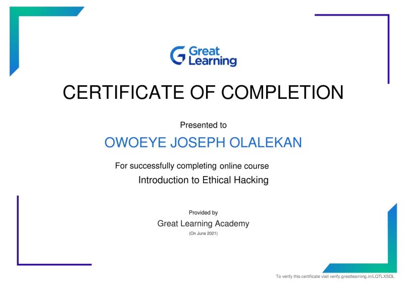 OWOEYE joseph olalekan on LinkedIn: + 1 Introduction to Ethical Hacking ... OWOEYE joseph olalekan on LinkedIn: + 1 Introduction to Ethical Hacking ...