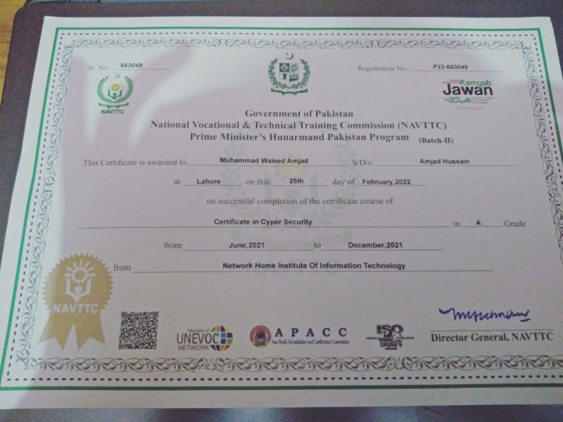 Waleed Amjad on LinkedIn: #cybersecurity #experience #pakistan #navttc ... Waleed Amjad on LinkedIn: #cybersecurity #experience #pakistan #navttc ...