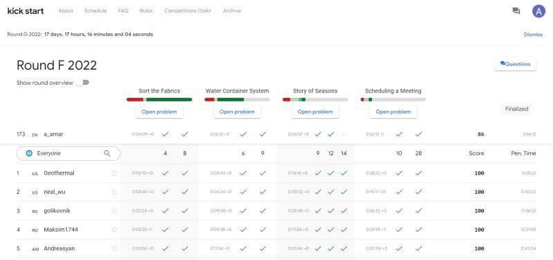 Anand Amar on LinkedIn: #google #kickstart #competitiveprogramming #cp Anand Amar on LinkedIn: #google #kickstart #competitiveprogramming #cp
