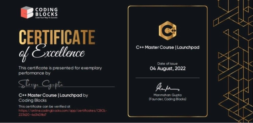 Shreya Gupta on LinkedIn: #coding #dsa #codingblocks Shreya Gupta on LinkedIn: #coding #dsa #codingblocks