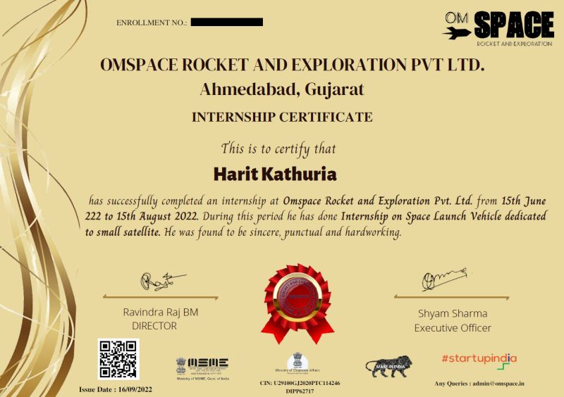Harit Kathuria on LinkedIn: #internship #rocket #spacelaunchsystem Harit Kathuria on LinkedIn: #internship #rocket #spacelaunchsystem
