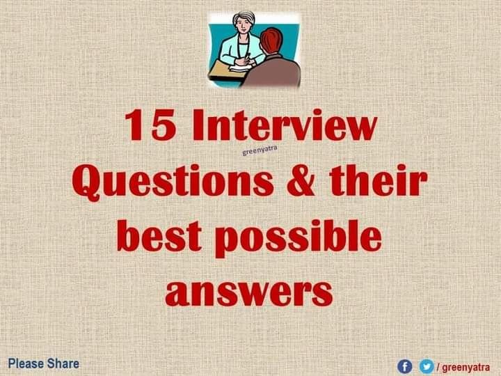 Hamna Adil on LinkedIn: Top 15 Most Common Interview Questions & Their ... Hamna Adil on LinkedIn: Top 15 Most Common Interview Questions & Their ...