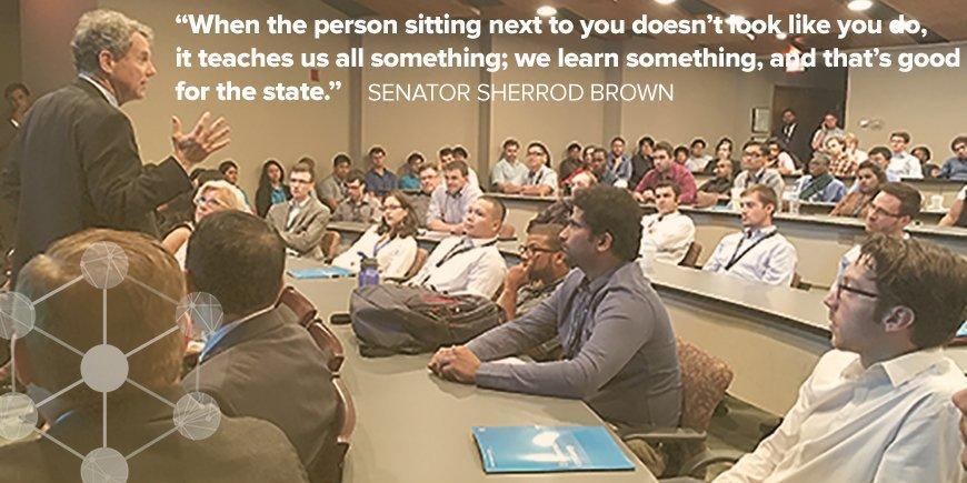 Sherrod Brown interacts with TCS employees and praises the goIT program ... Sherrod Brown interacts with TCS employees and praises the goIT program ...