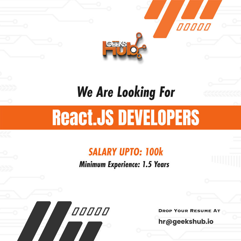Geeks Hub on LinkedIn: #reactjs #frontenddeveloper #frontend #hr # ... Geeks Hub on LinkedIn: #reactjs #frontenddeveloper #frontend #hr # ...