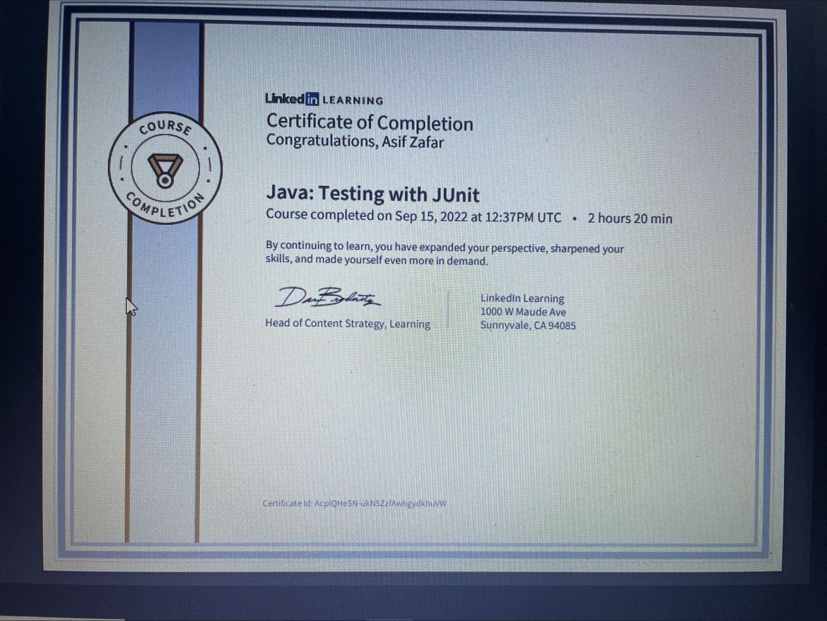 Mohammad Asif Zafar on LinkedIn: #junit#mockito Mohammad Asif Zafar on LinkedIn: #junit#mockito