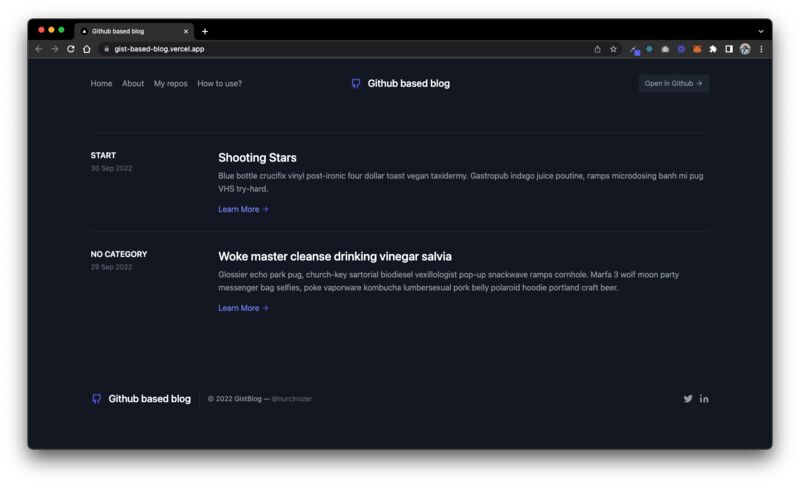 Nurcin Ozer on LinkedIn: #project #github #gist #nextjs #sideproject # ... Nurcin Ozer on LinkedIn: #project #github #gist #nextjs #sideproject # ...
