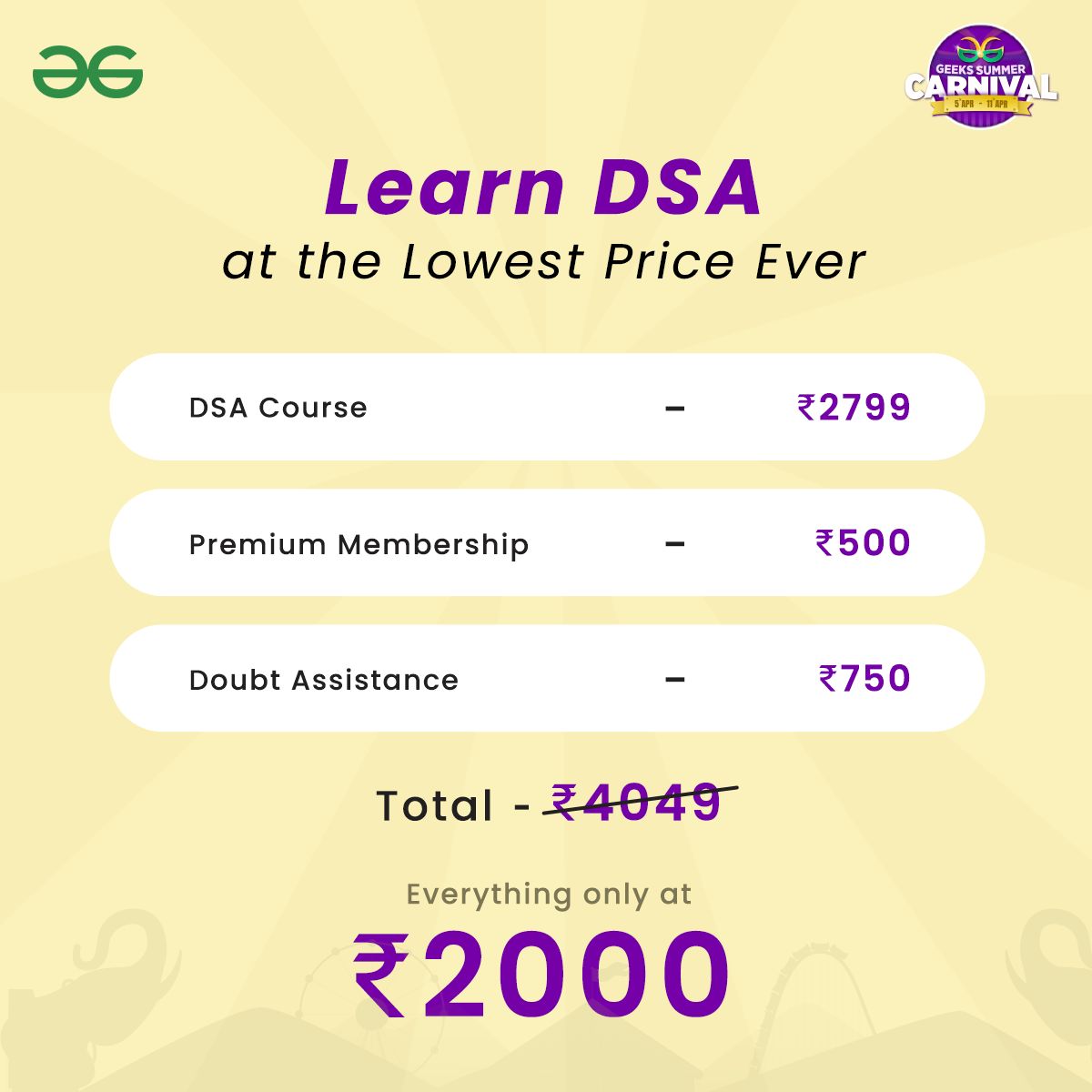 GeeksforGeeks on LinkedIn: #geekssummercarnival #gsc2022 #dsa # ... GeeksforGeeks on LinkedIn: #geekssummercarnival #gsc2022 #dsa # ...