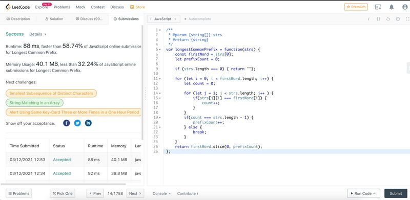 Mongolmaa Gurbazar on LinkedIn: #leetcode #longestcommonprefix Mongolmaa Gurbazar on LinkedIn: #leetcode #longestcommonprefix