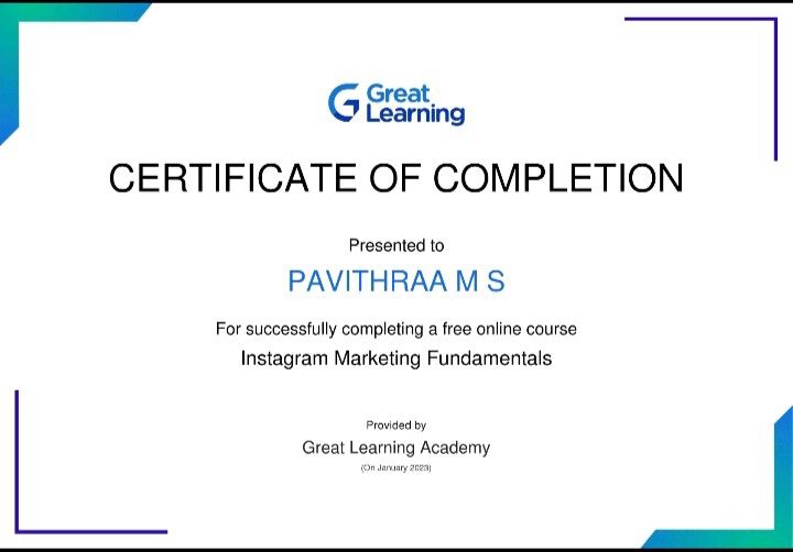 PAVITHRAA M S on LinkedIn: #marketing #learning #experience #instagram PAVITHRAA M S on LinkedIn: #marketing #learning #experience #instagram