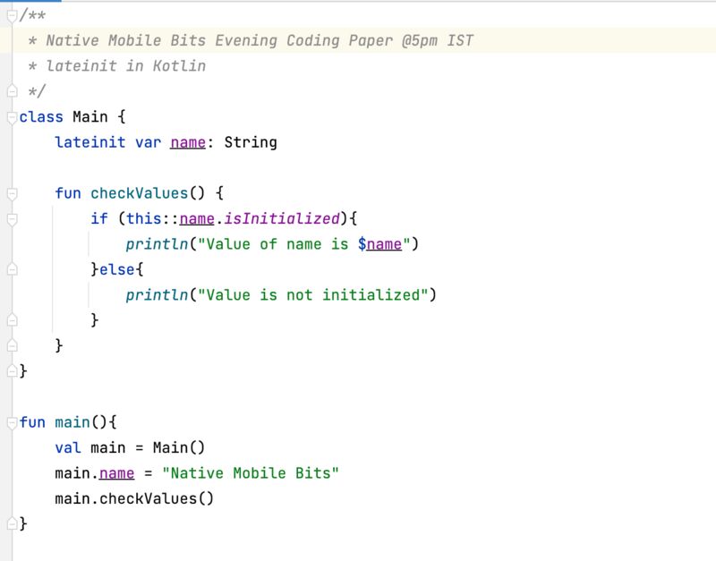 #lateinit #nativemobilebits #eveningcodingpaper #kotlin #coding # ... #lateinit #nativemobilebits #eveningcodingpaper #kotlin #coding # ...