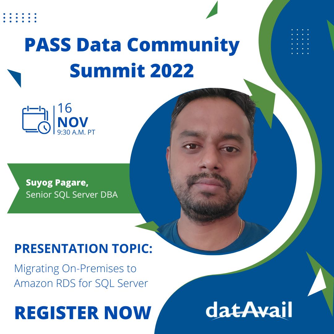 Suyog Pagare ☁️ on LinkedIn: #passdatacommunitysummit #sql #amazon #sqldba Suyog Pagare ☁️ on LinkedIn: #passdatacommunitysummit #sql #amazon #sqldba