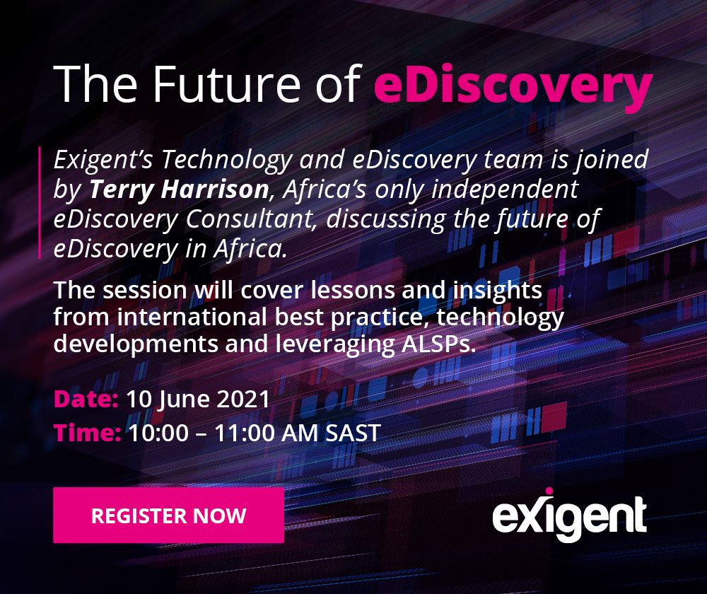 Dorcas Motsi, CEDS on LinkedIn: Webinar: The Future eDiscovery Webinar Dorcas Motsi, CEDS on LinkedIn: Webinar: The Future eDiscovery Webinar