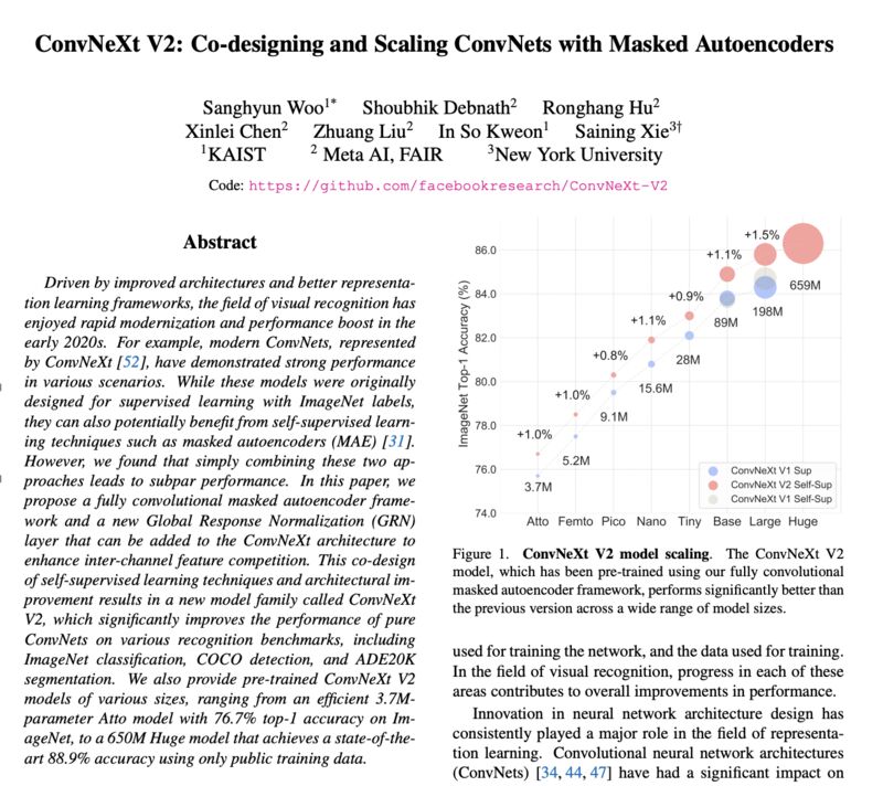 Ahsen Khaliq on LinkedIn: ConvNeXt V2: Co-designing and Scaling ... Ahsen Khaliq on LinkedIn: ConvNeXt V2: Co-designing and Scaling ...
