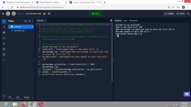 Mandy Meshach on LinkedIn: #python #100daysofcodechallenge Mandy Meshach on LinkedIn: #python #100daysofcodechallenge