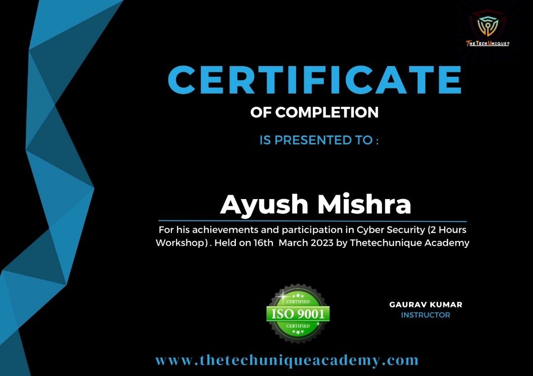 Ayush Mishra on LinkedIn: #ethicalhacker Ayush Mishra on LinkedIn: #ethicalhacker