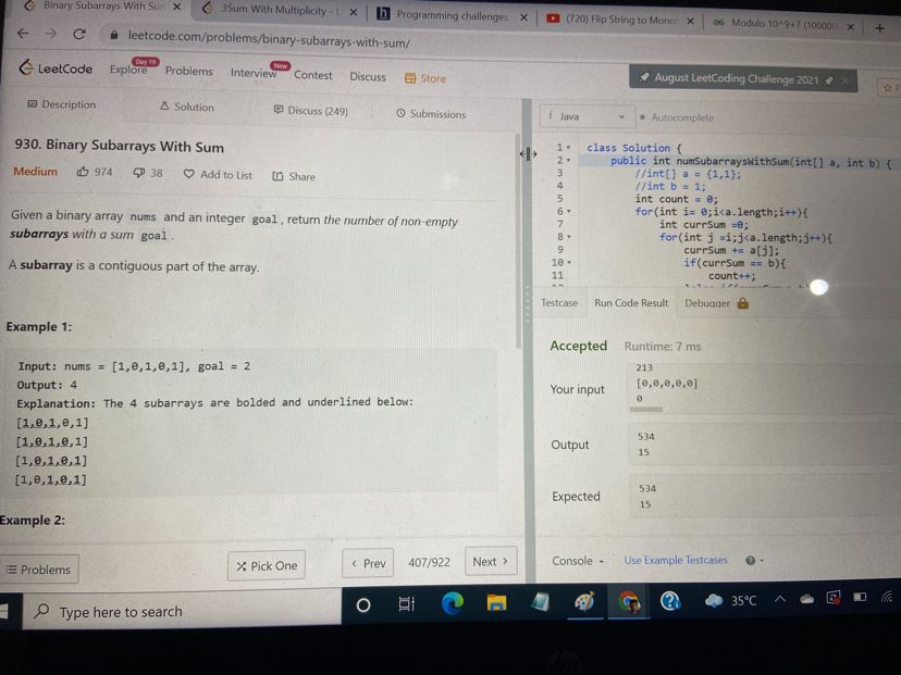 Shivam Chib on LinkedIn: Solved Leetcode 930.. Shivam Chib on LinkedIn: Solved Leetcode 930..
