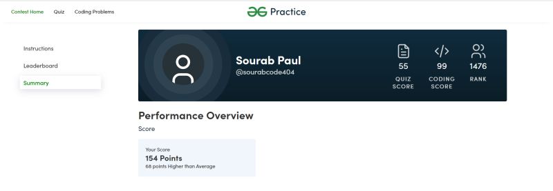 Sourab Paul on LinkedIn: #geeksforgeeks #dsa #coding Sourab Paul on LinkedIn: #geeksforgeeks #dsa #coding