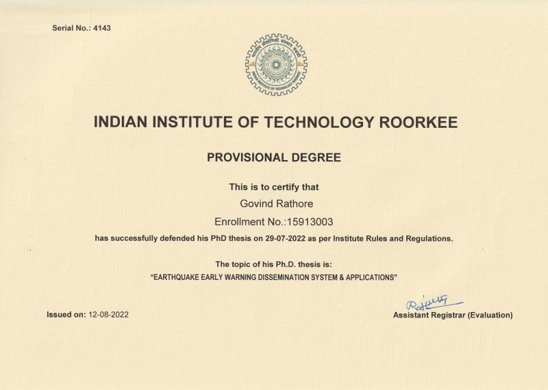 Govind Rathore on LinkedIn: #phd #iitroorkee #earthquakeengineering # ... Govind Rathore on LinkedIn: #phd #iitroorkee #earthquakeengineering # ...