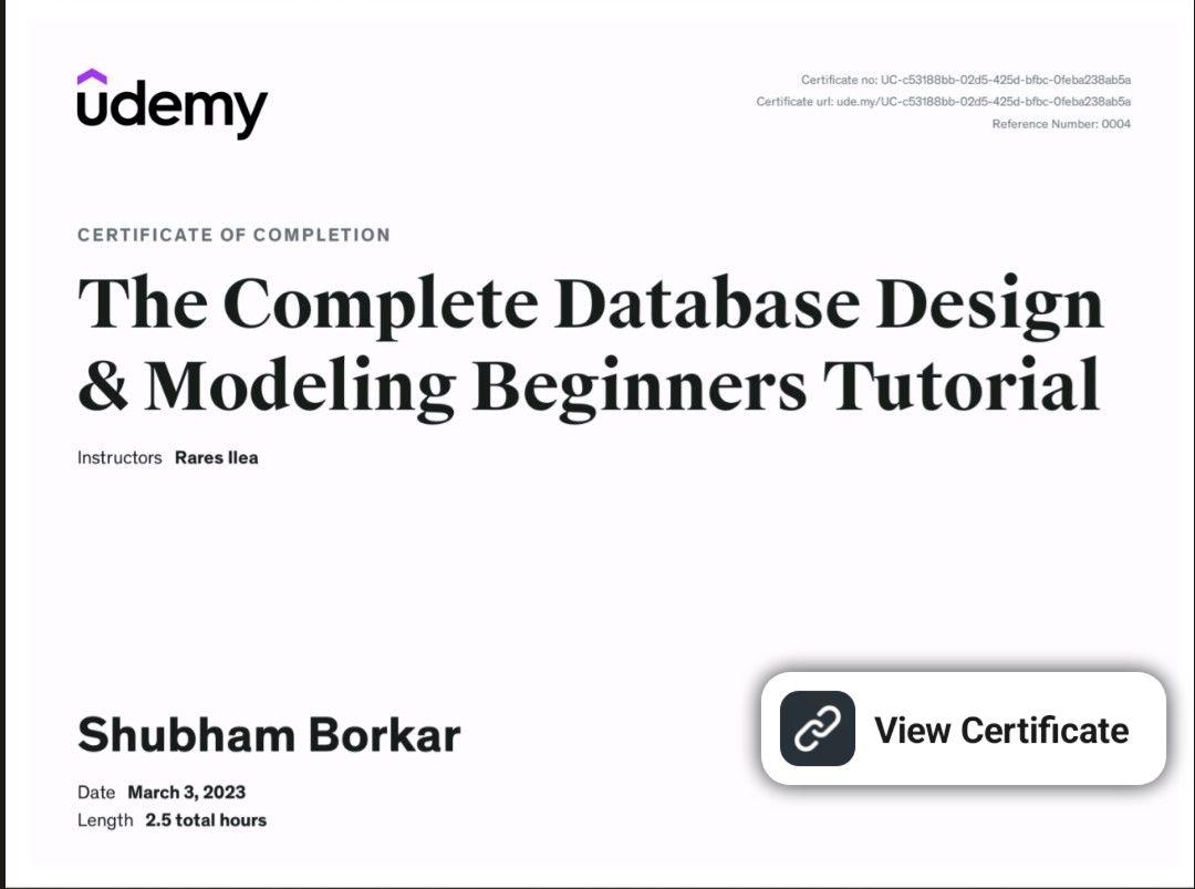 Shubham Borkar on LinkedIn: #database #design #share Shubham Borkar on LinkedIn: #database #design #share