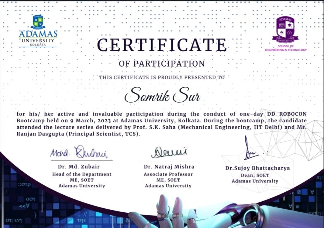 Somrik Sur on LinkedIn: #robotics #robocon #roboconindia Somrik Sur on LinkedIn: #robotics #robocon #roboconindia
