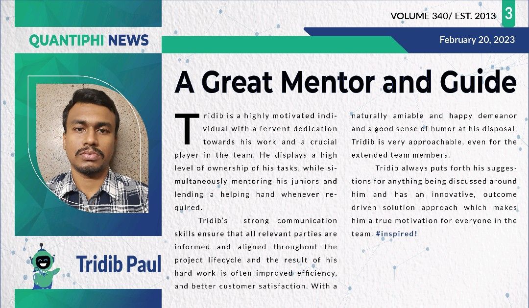 Tridib Paul on LinkedIn: #thankyou #quantiphi #inspire #learningandgrowing Tridib Paul on LinkedIn: #thankyou #quantiphi #inspire #learningandgrowing