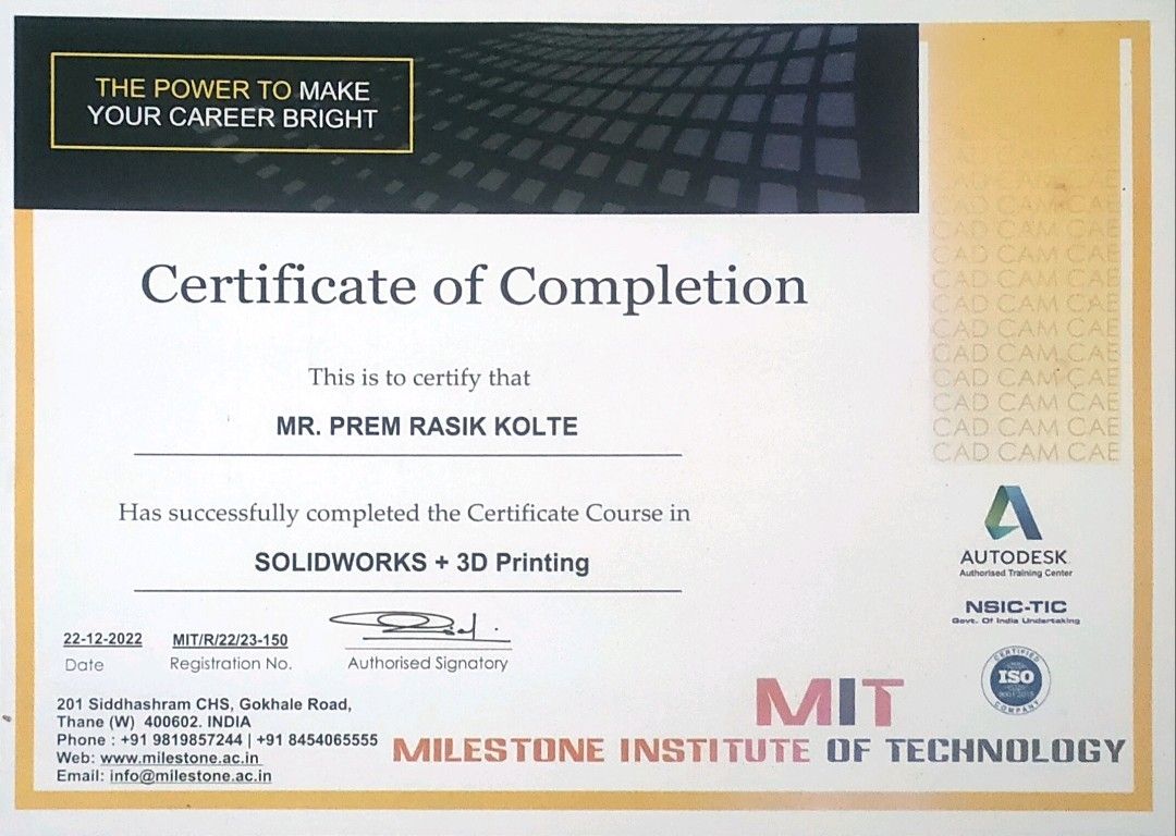 Prem Kolte on LinkedIn: #solidworks #3dprinting #technology #experience ... Prem Kolte on LinkedIn: #solidworks #3dprinting #technology #experience ...
