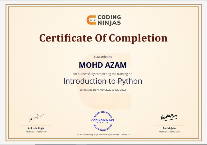 Mohd Azam on LinkedIn: Introduction to Python Mohd Azam on LinkedIn: Introduction to Python