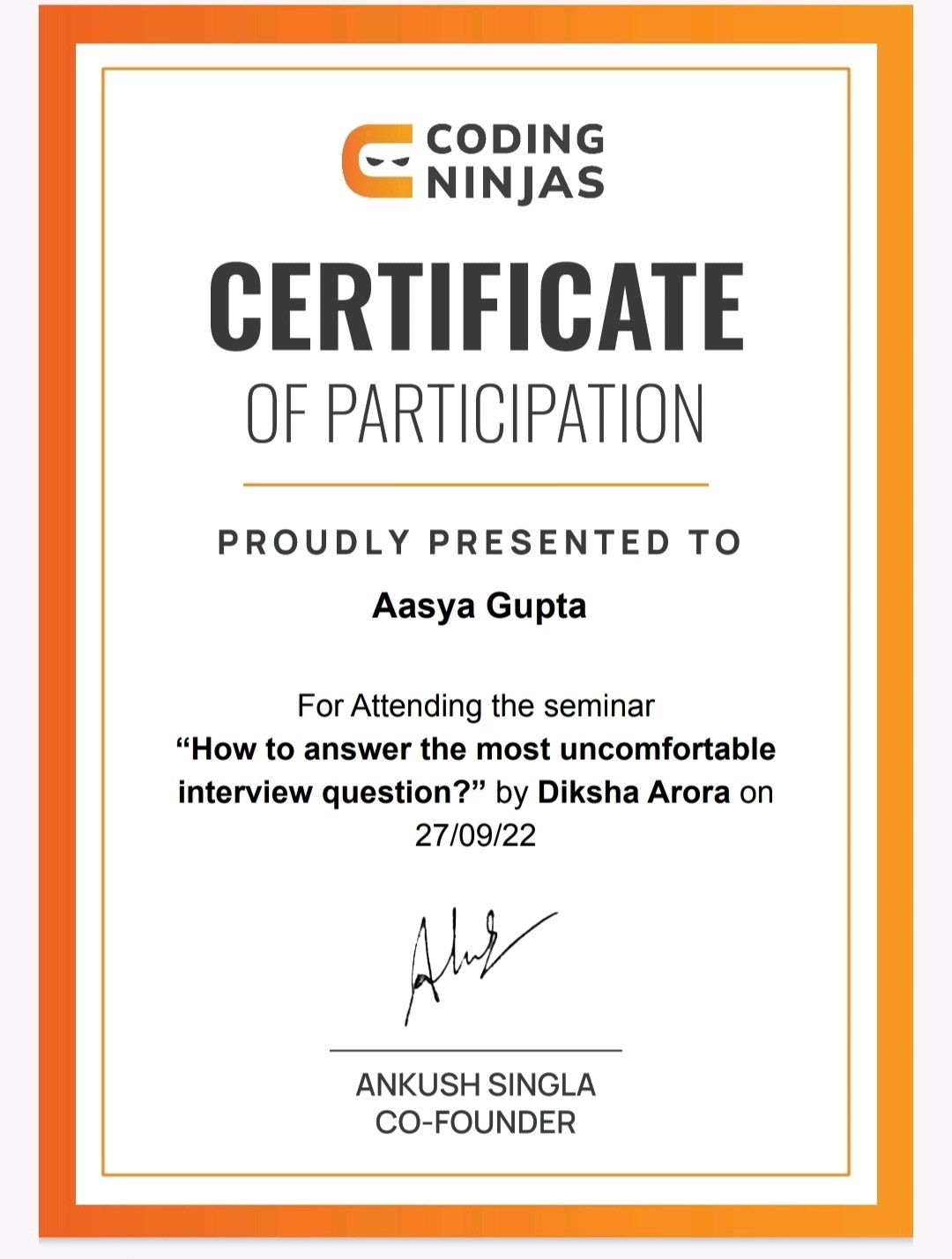 Aasya Gupta on LinkedIn: #connections #codingninjas Aasya Gupta on LinkedIn: #connections #codingninjas