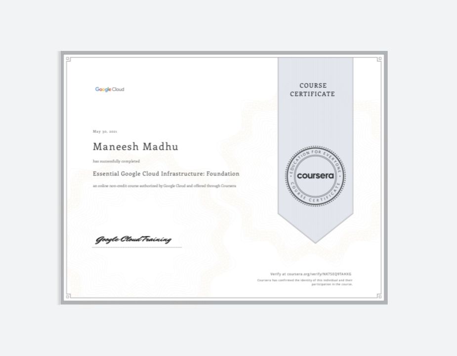 Maneesh Madhu on LinkedIn: #google #qwiklabs #googlecloud Maneesh Madhu on LinkedIn: #google #qwiklabs #googlecloud