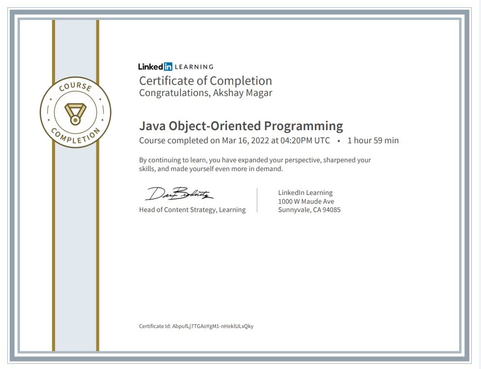 Akshay Magar on LinkedIn: #java #object #programming Akshay Magar on LinkedIn: #java #object #programming