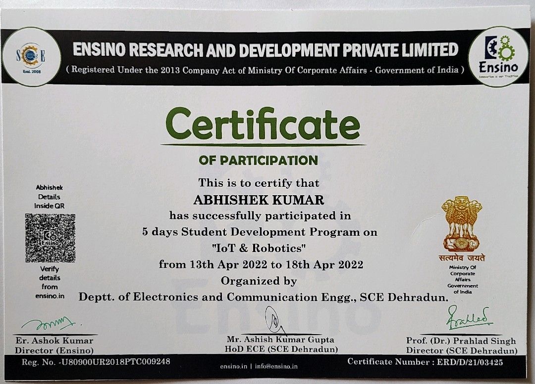 Abhishek kumar on LinkedIn: #iot #robotics #ensinoresearch #sce Abhishek kumar on LinkedIn: #iot #robotics #ensinoresearch #sce