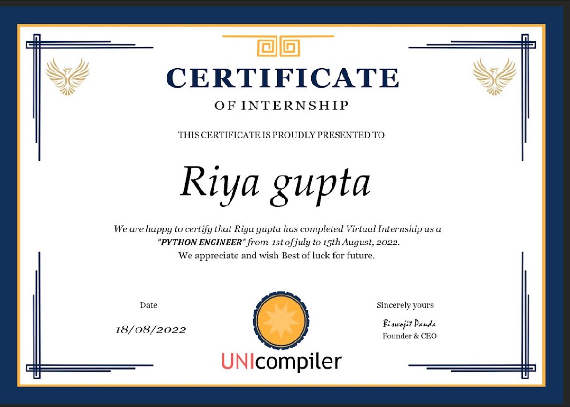 Riya gupta on LinkedIn: #python #unicompiler #python #pythonprogramming ... Riya gupta on LinkedIn: #python #unicompiler #python #pythonprogramming ...