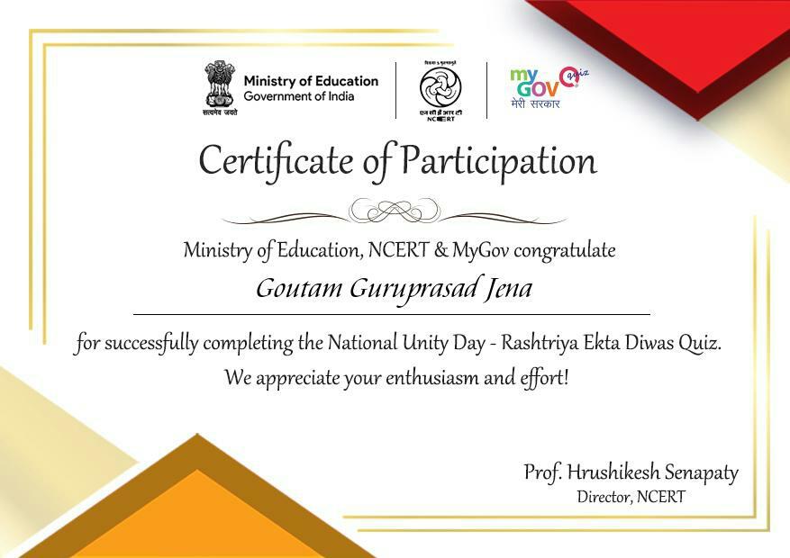 Goutam Guruprasad Jena on LinkedIn: #quiz #certificate #unityday Goutam Guruprasad Jena on LinkedIn: #quiz #certificate #unityday