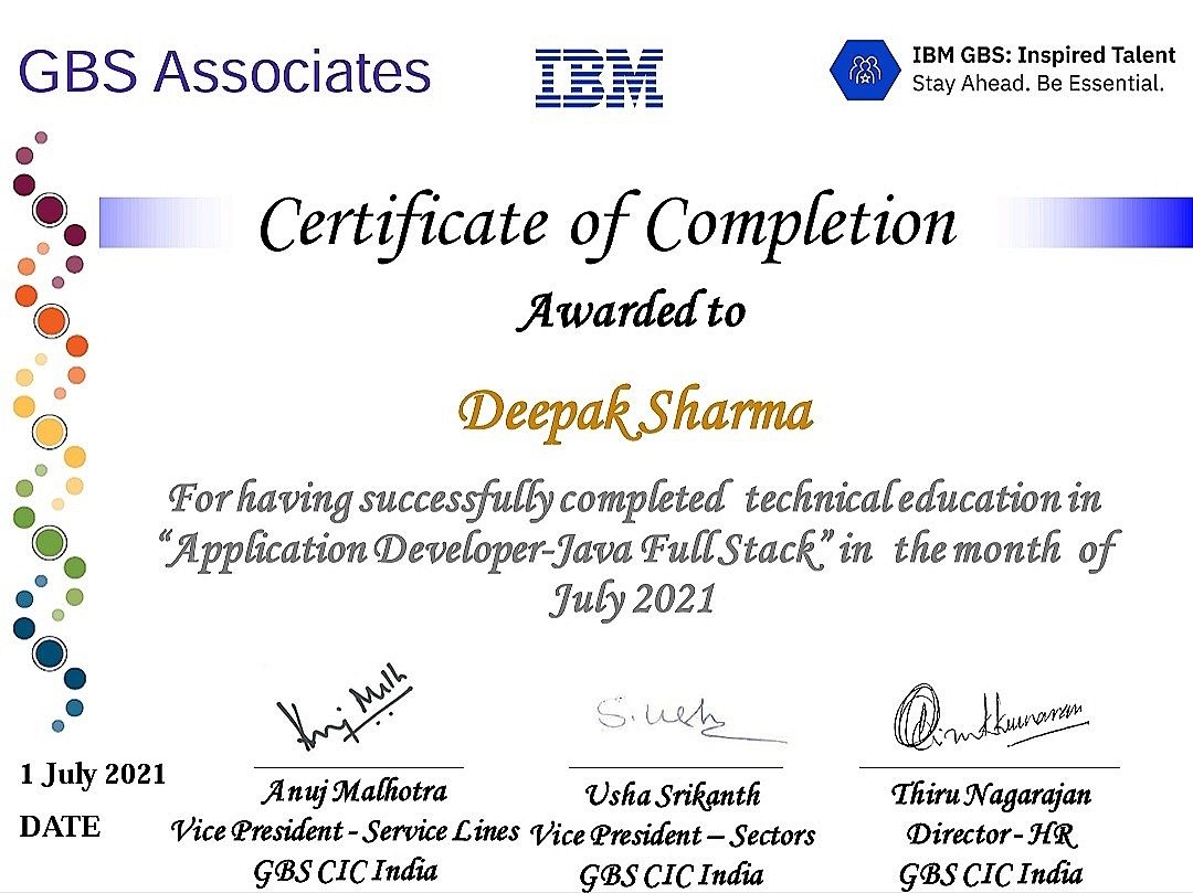 deepak sharma on LinkedIn: #javafullstackdeveloper #ibm #java # ... deepak sharma on LinkedIn: #javafullstackdeveloper #ibm #java # ...