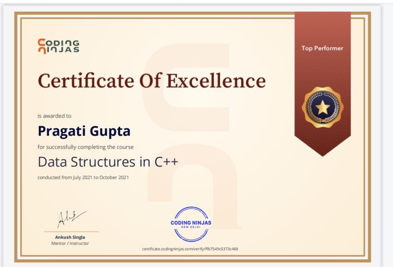 Pragati Gupta on LinkedIn: #learning #codingninjas #programming # ... Pragati Gupta on LinkedIn: #learning #codingninjas #programming # ...