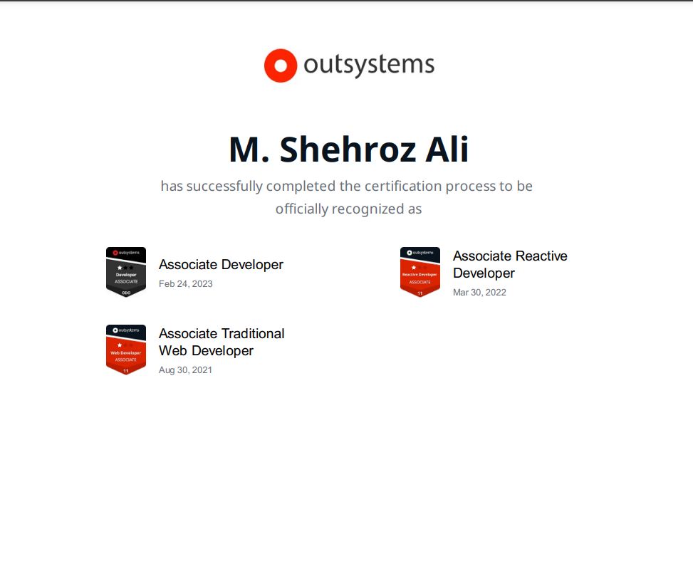 Shehroz Ali on LinkedIn: #developer #outsystems #odc #certification # ... Shehroz Ali on LinkedIn: #developer #outsystems #odc #certification # ...