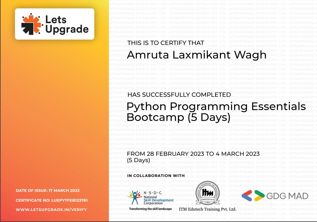 #python #pythonprogramming #certification #bootcamp #letsupgrade ... #python #pythonprogramming #certification #bootcamp #letsupgrade ...