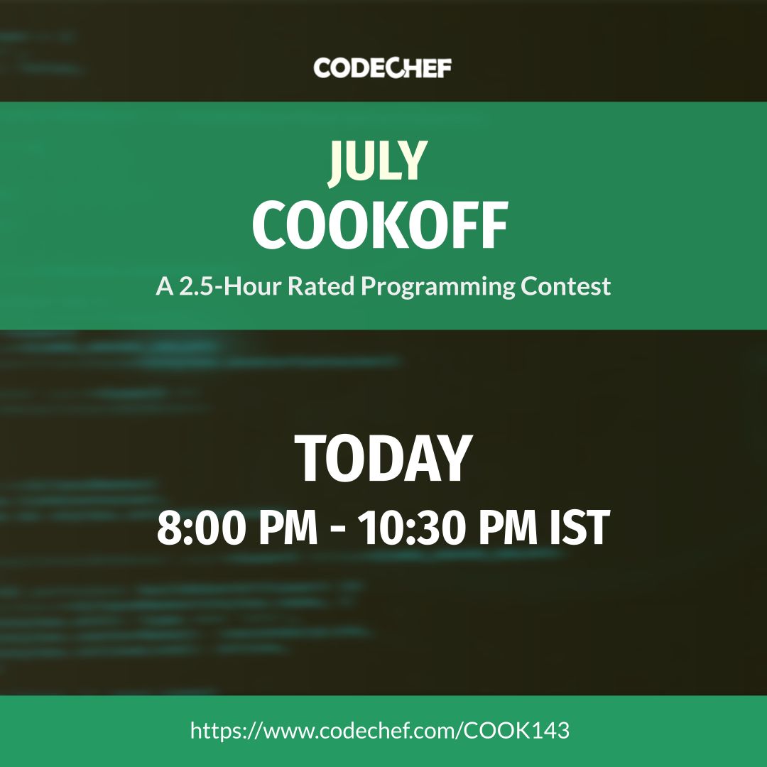 CodeChef on LinkedIn: #codechef #coding #dsa CodeChef on LinkedIn: #codechef #coding #dsa