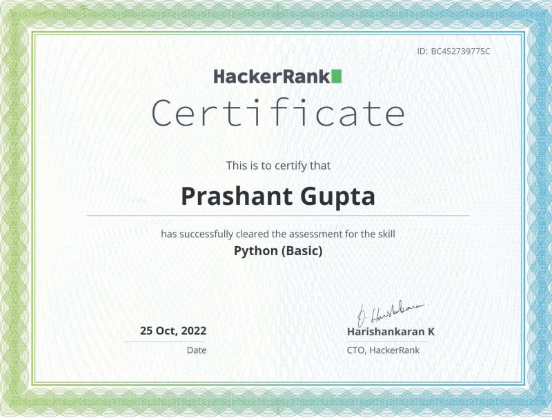 Prashant Gupta on LinkedIn: #hackerrank #python #pythonprogramming # ... Prashant Gupta on LinkedIn: #hackerrank #python #pythonprogramming # ...