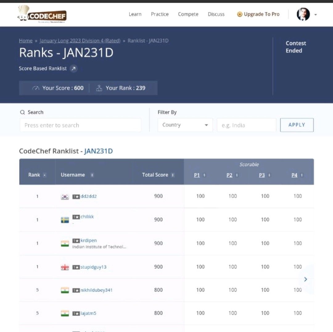 Sourabh Upadhyay on LinkedIn: #connections #codechef #python # ... Sourabh Upadhyay on LinkedIn: #connections #codechef #python # ...
