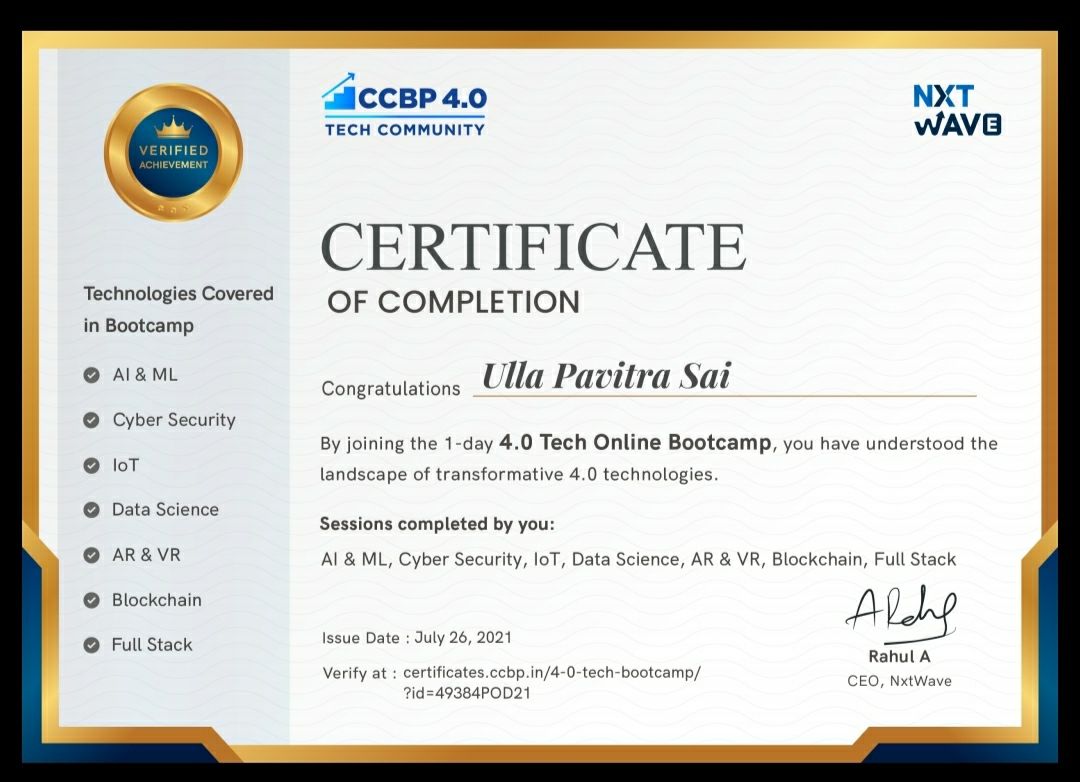 Pavitra Sai Ulla on LinkedIn: #ccbp Pavitra Sai Ulla on LinkedIn: #ccbp