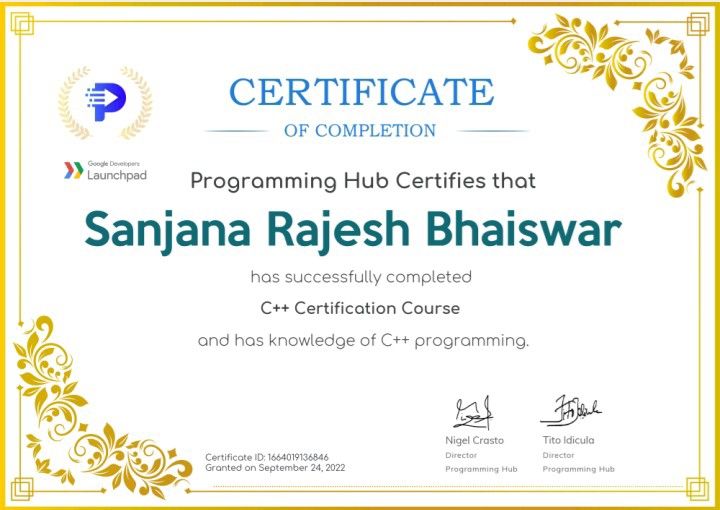 Sanjana Bhaiswar on LinkedIn: #programming #c Sanjana Bhaiswar on LinkedIn: #programming #c