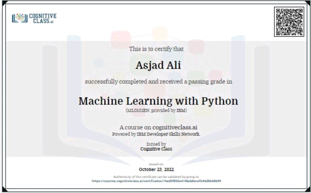Asjad Ali on LinkedIn: #machinelearning #python #cognitiveclass Asjad Ali on LinkedIn: #machinelearning #python #cognitiveclass