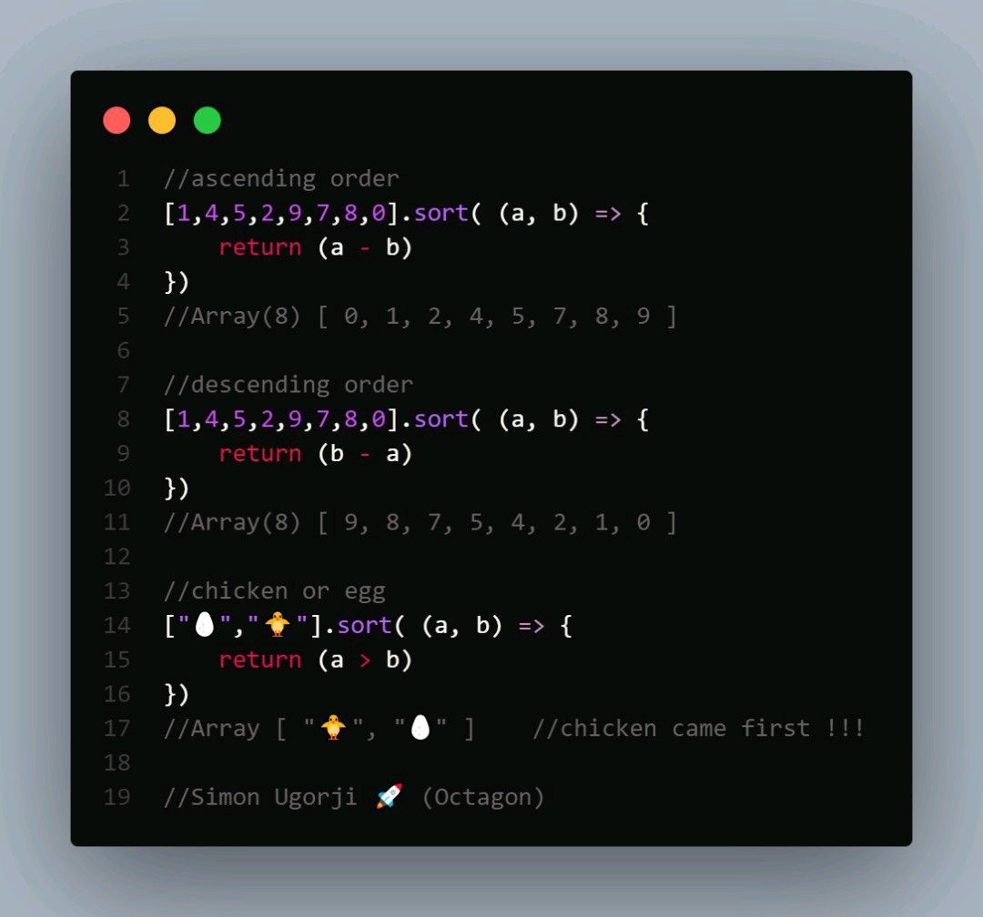 Simon Ugorji on LinkedIn: #javascript #30dayschallenge Simon Ugorji on LinkedIn: #javascript #30dayschallenge