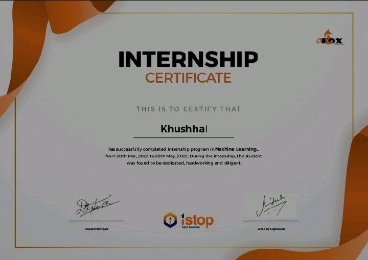 Khushhal Pal on LinkedIn: #machinelearning #internship #coding #ai Khushhal Pal on LinkedIn: #machinelearning #internship #coding #ai